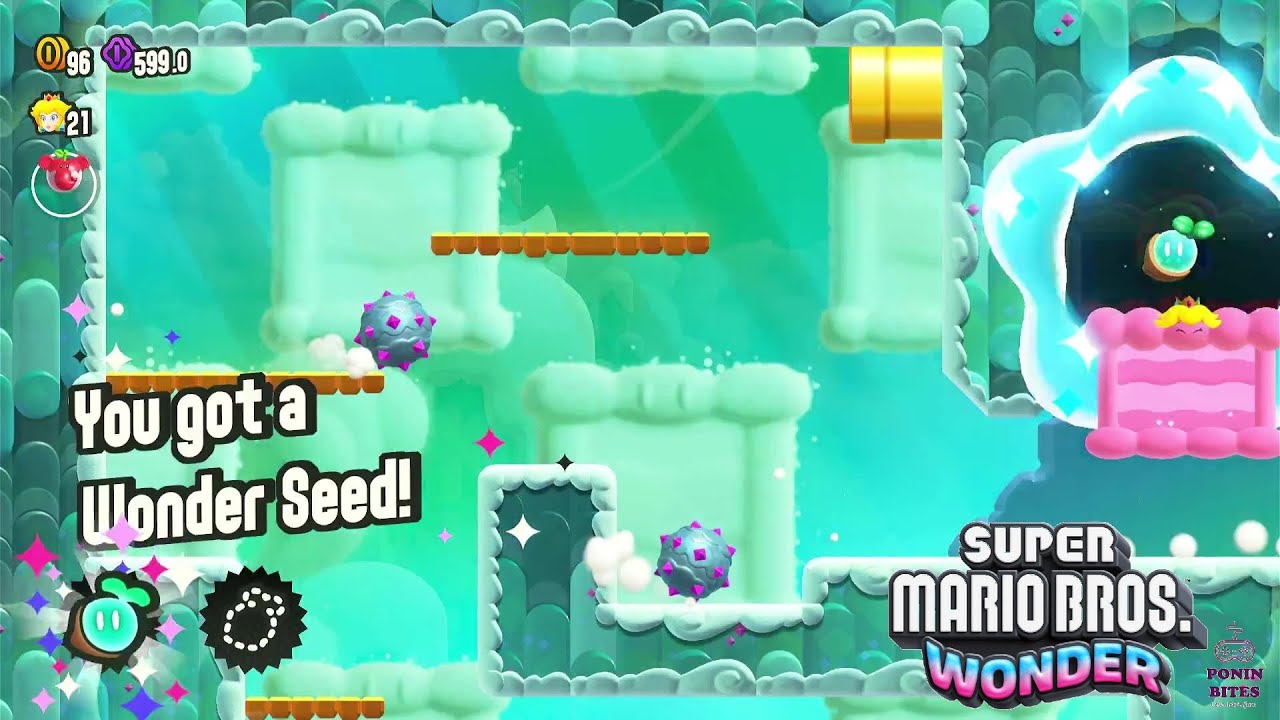 Super Mario Bros Wonder Up 'n' Down with Puffy Lifts | Peach Gameplay ...