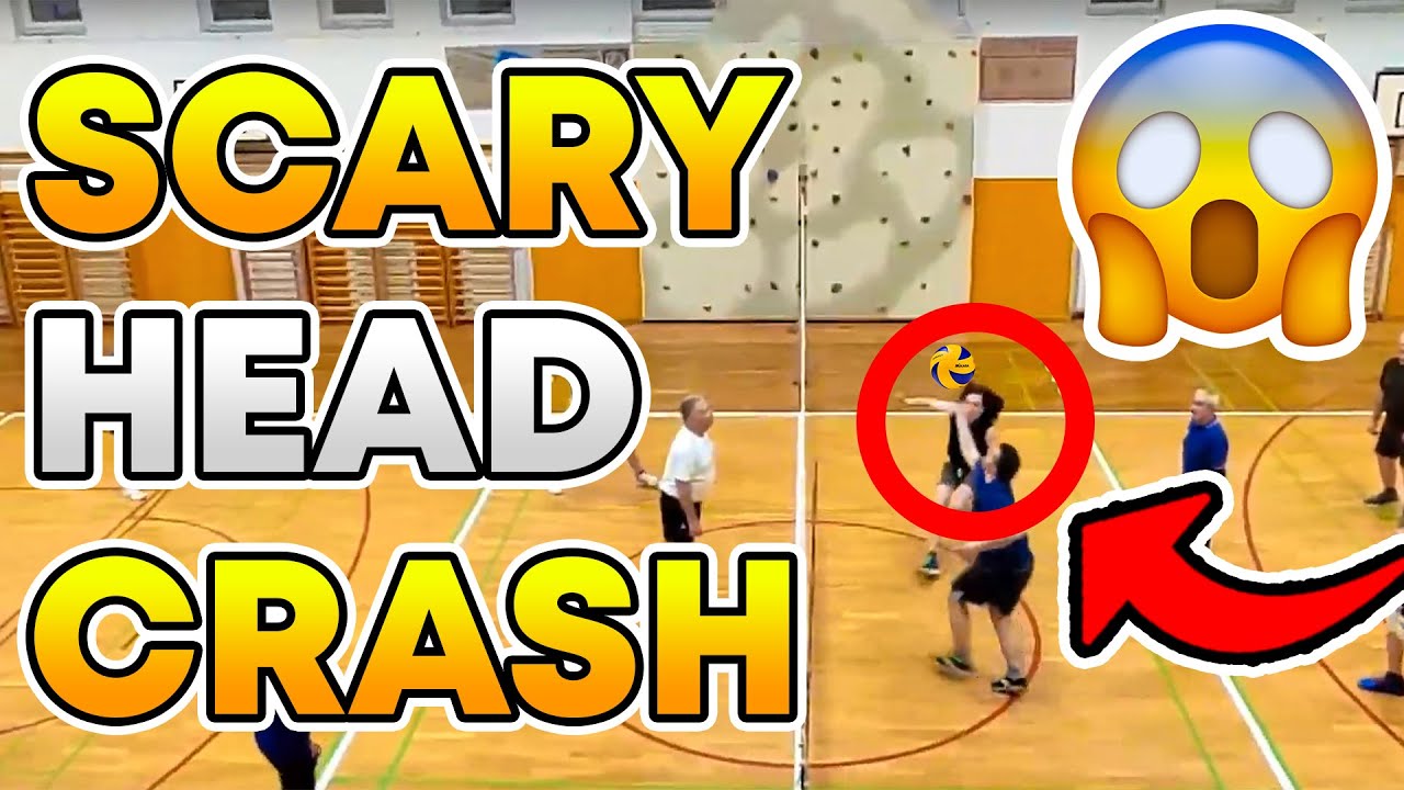 Volleyball Player Gets Hit In The Face: Volleyball Match Training With ...