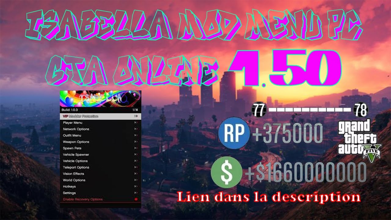GTA V Online 1.50 Isabella Mod Menu | Lien mediafire - YouTube