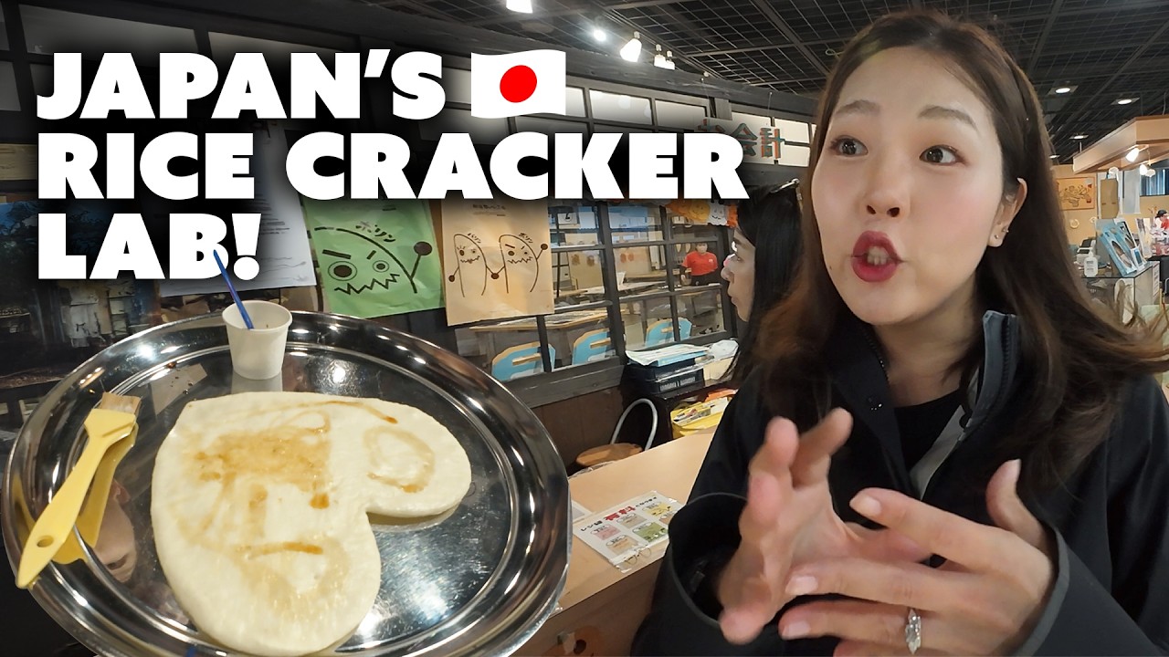 We made GIANT Rice Crackers in Japan's Senbei Factory! 🇯🇵🍘 - YouTube