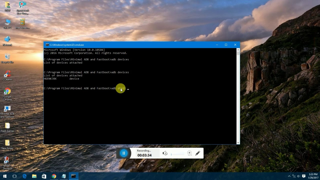 How to use abd minimal boot in window and unlock or unhide android ...