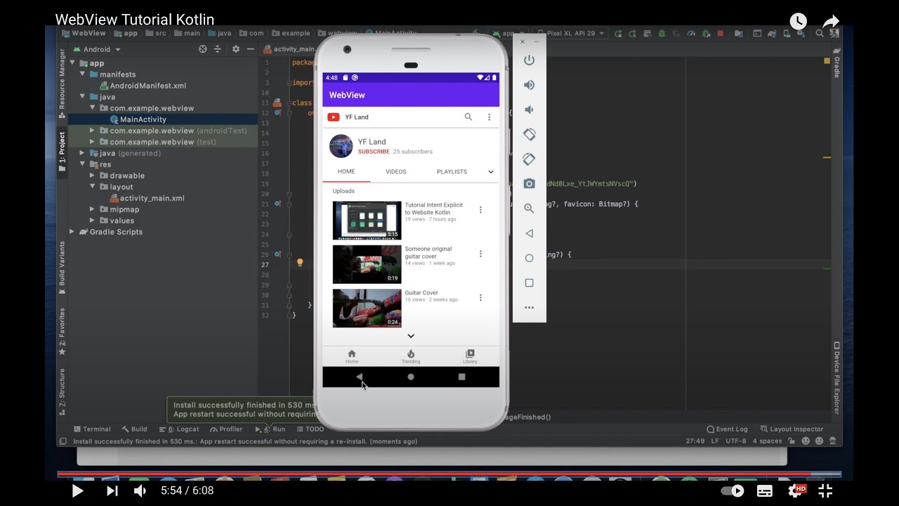 WebView Tutorial Kotlin YouTube webview-tutorial-kotlin-youtube