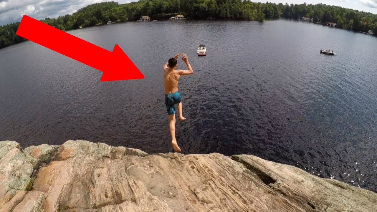 MY BIGGEST CLIFF JUMP! (40+ feet) - YouTube