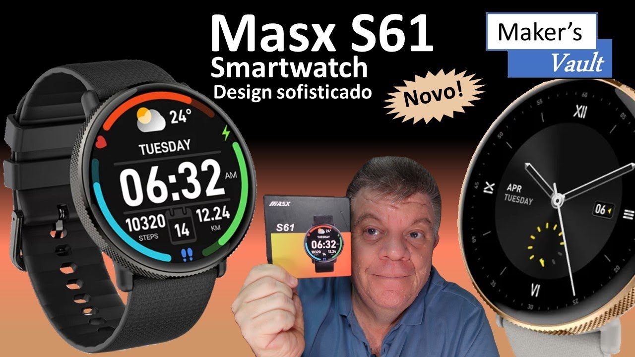 Masx S61: Smartwatch com design sofisticado e um ótimo custo - YouTube