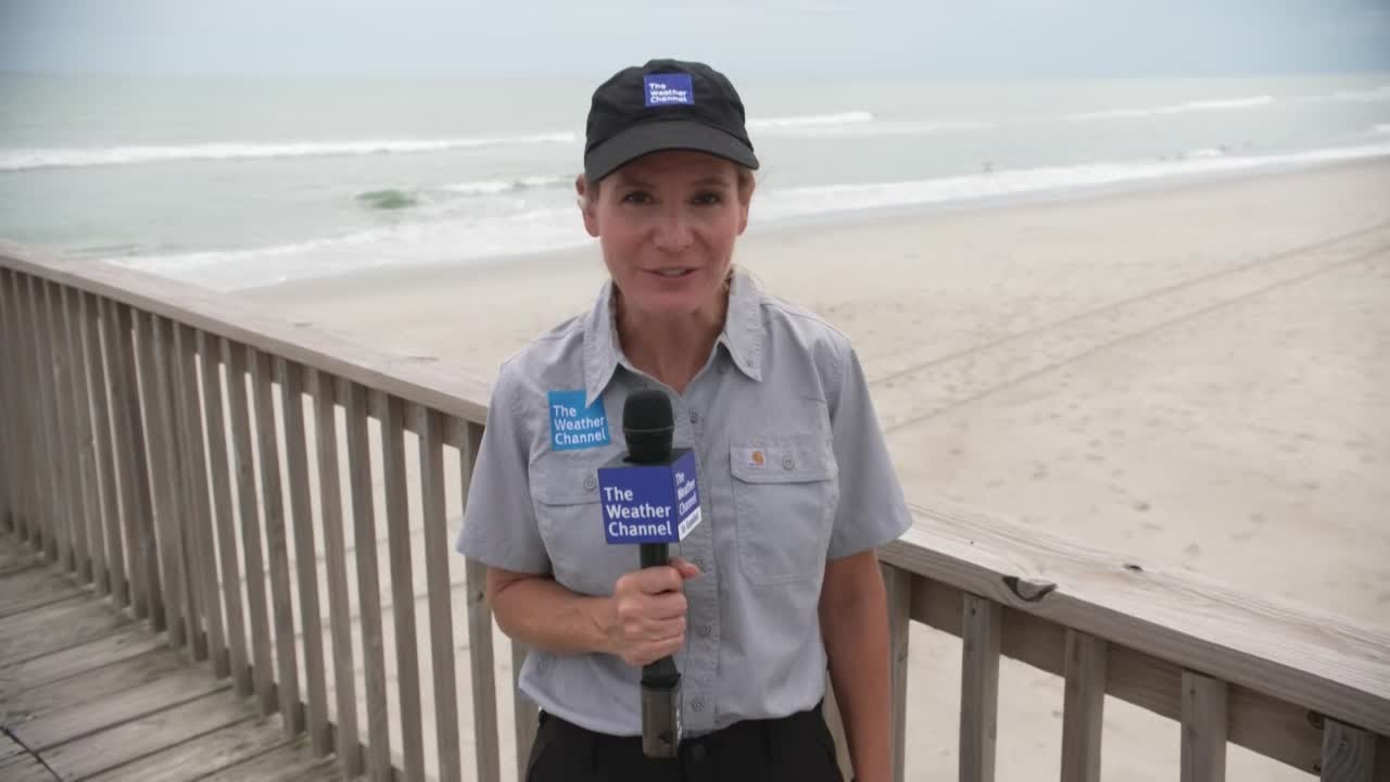 The Weather Channel: Jennifer Carfagno reporting from Atlantic Beach ...