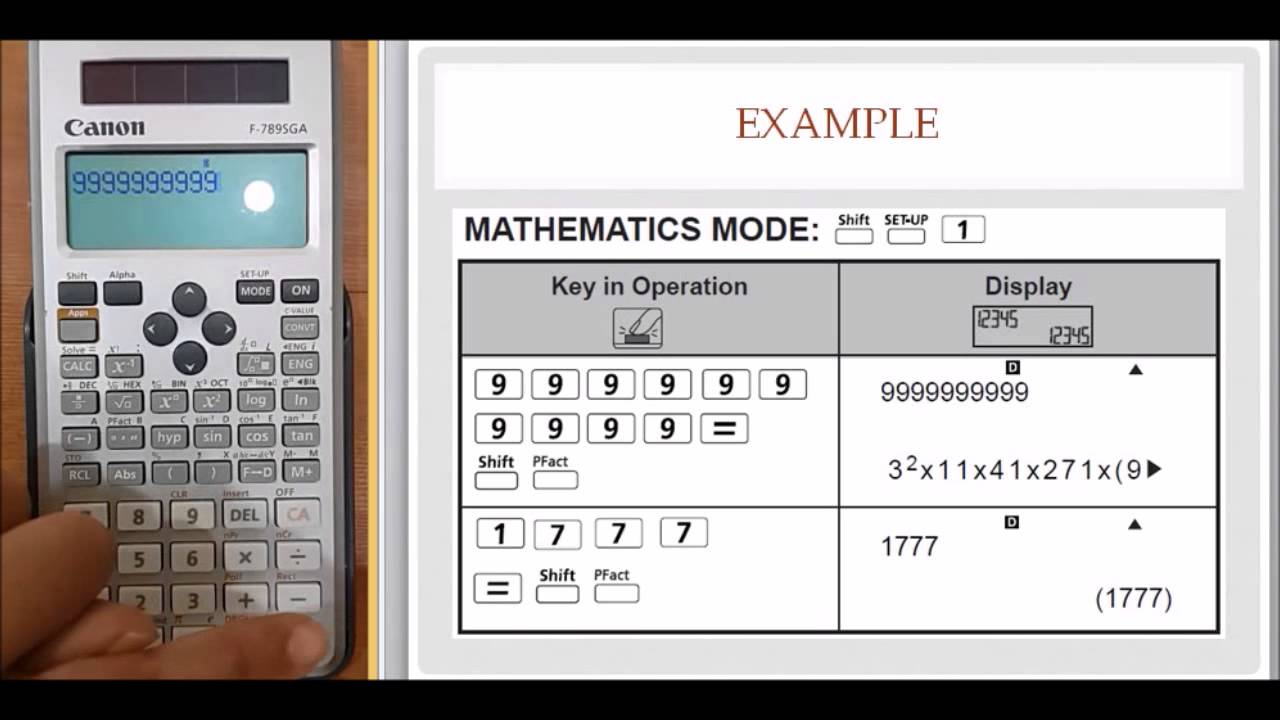 Canon Scientific Calculator F 789SGA 6 YouTube