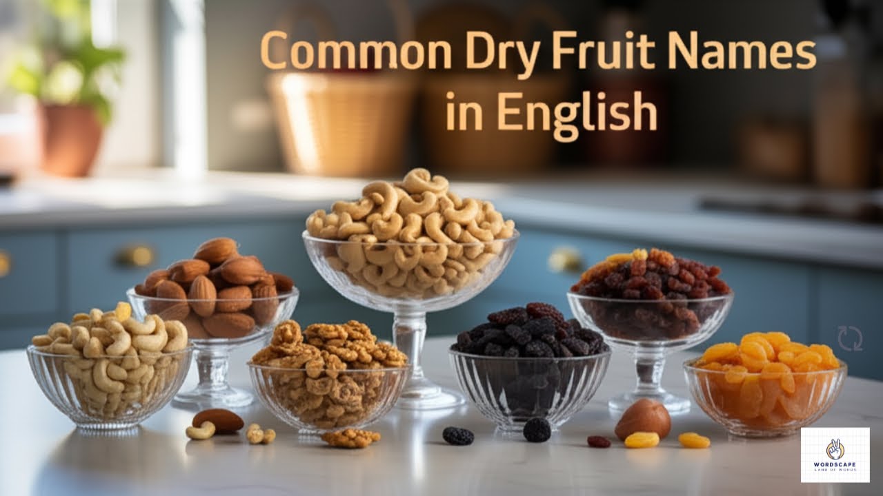 Common Dry Fruit Names in English | Dry Fruits Vocabulary with Pictures ...