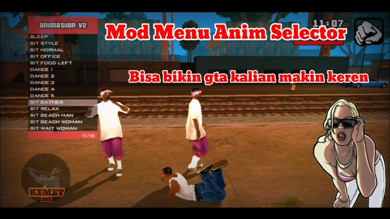 Mod Menu Anim Selector | Gta Sa Andreas - YouTube