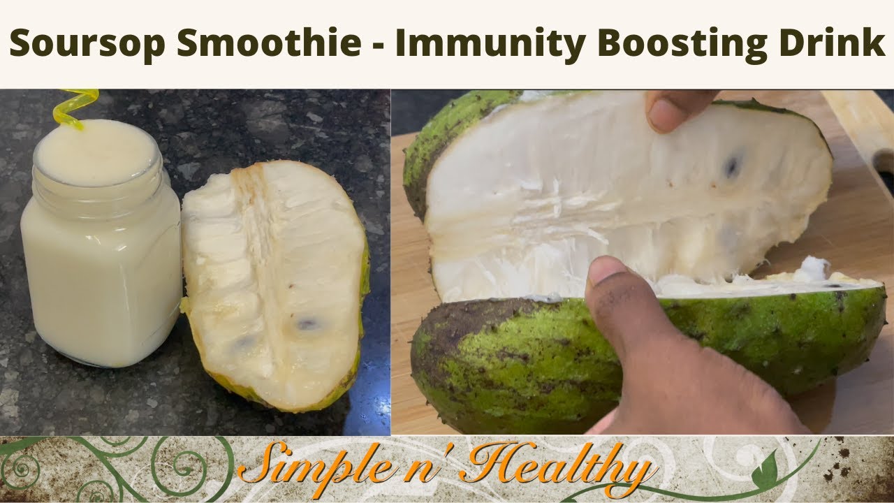 Mullu seetha fruit smoothie/ Soursop smoothie/ Mullu seetha fruit ...