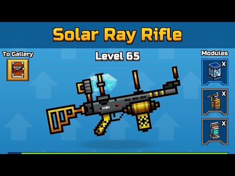Pixel Gun 3D Mythical Solar Ray Rifle level X modules review - YouTube