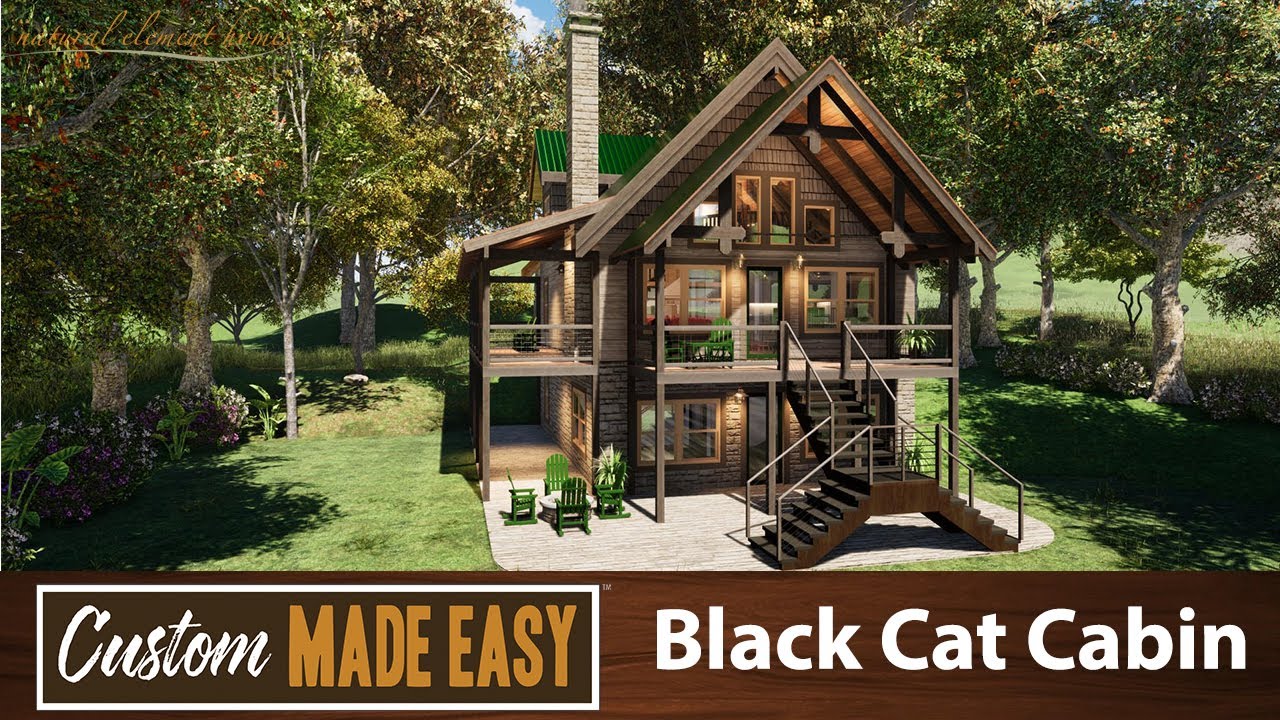 Custom Made Easy - Black Cat Cabin - Natural Element Homes - YouTube