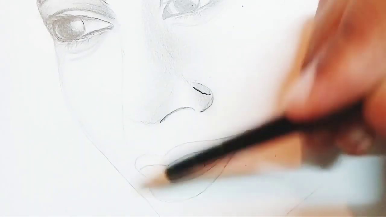 Lips, Face Shading | With Graphite Pencil | Part 2 - YouTube