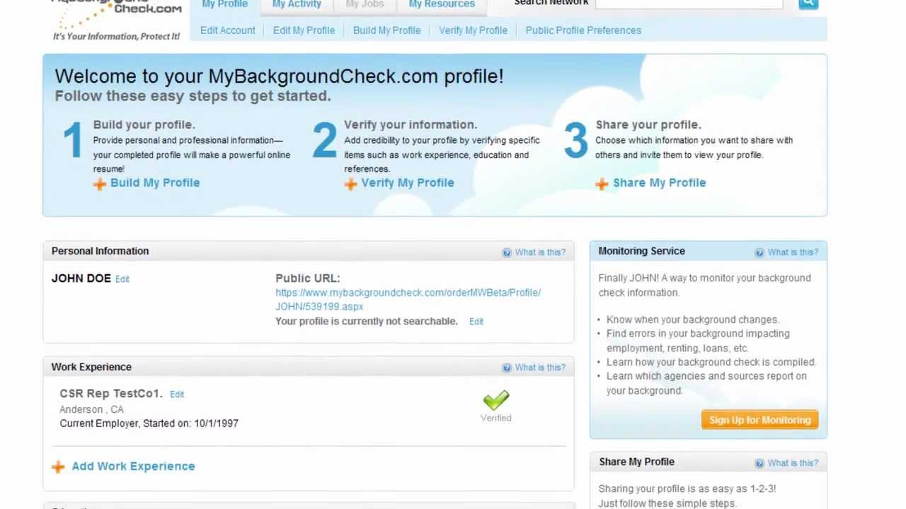 MyBackgroundCheck.com Profile - YouTube