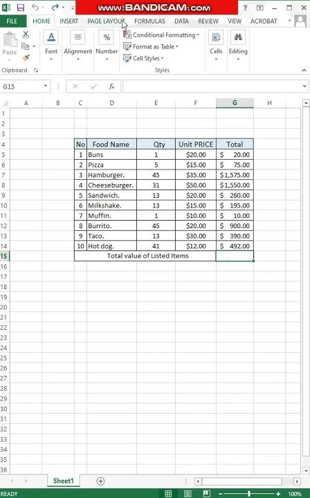 Excel Sum Function Shorts 1 - YouTube