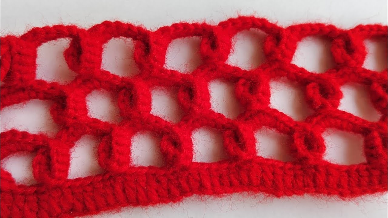 Very Easy New Net Design Knitting Woolen - YouTube