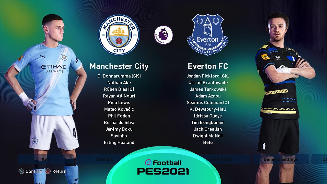 PES 21 - Manchester City vs Everton - Premier League 25/26 Match | PC ...