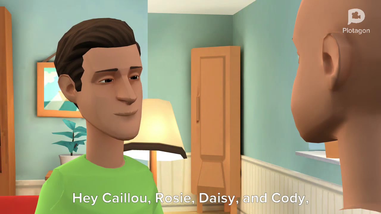 Caillou Misbehaves At Flu Shot And Gets Grounded - YouTube