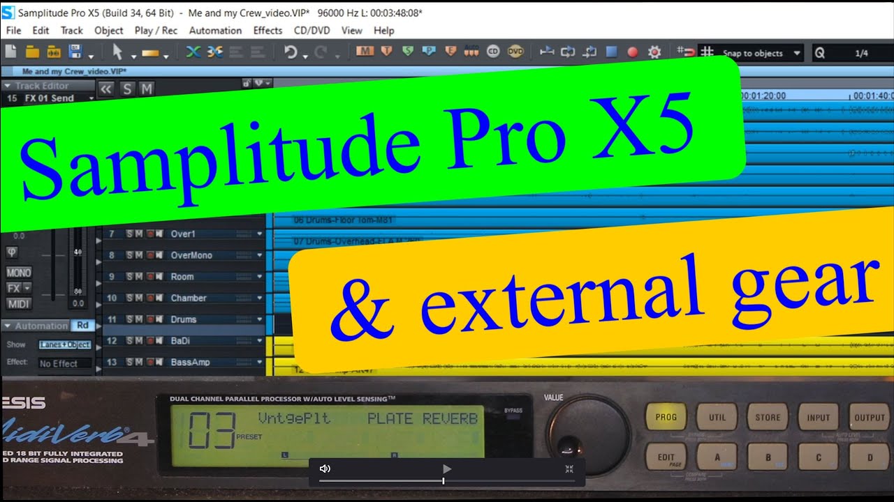 Mixing with external gear with Samplitude Pro X5 - YouTube