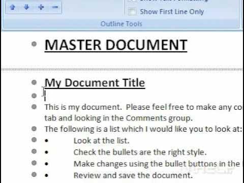 How to quickly unlink a subdocument in a Master Document in Word - YouTube
