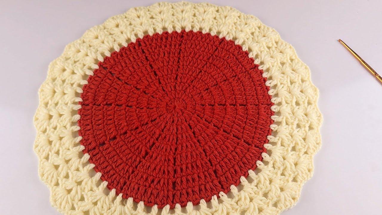 INCREDIBLE! Beautiful Round Crochet Model Handwork Tutorial - YouTube