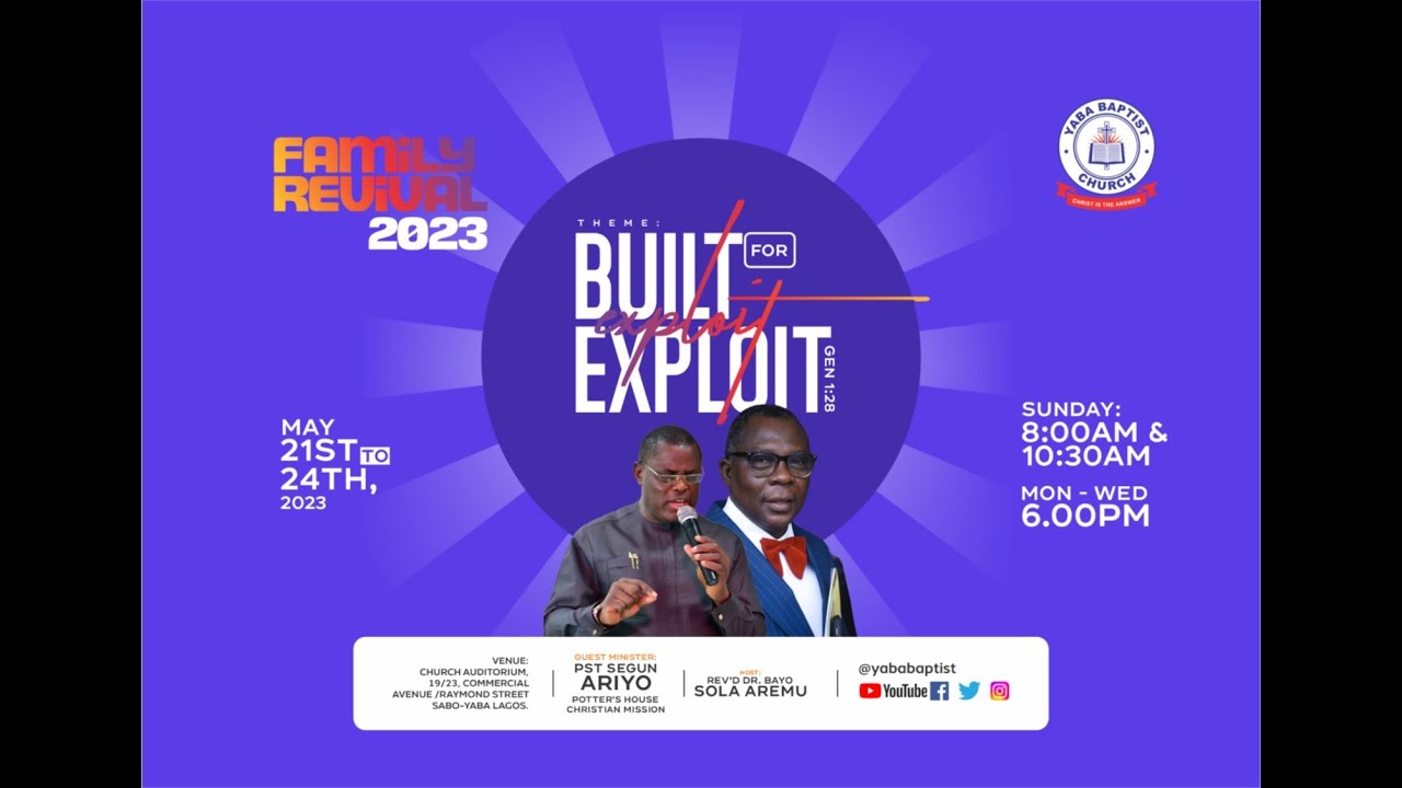 Pastor Segun Ariyo || Family Enrichment Program || Day 1- May21st, 2023 ...