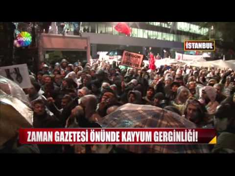 Zaman Gazetesi önünde kayyum gerginliği