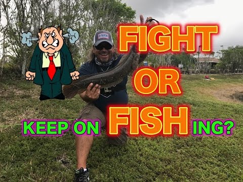 Angry homeowner Fights fisherman Cops called and GIANT FISH caught ...
