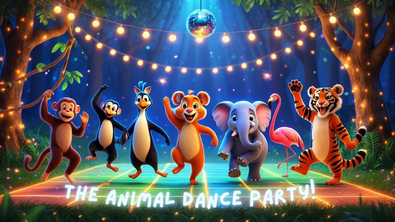 The Animal Dance Party! | Fun Animal Dance Party for kids | Kids Song ...