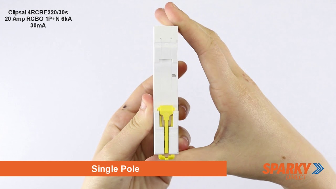 Clipsal 4RCBE220/30s | 20 Amp RCBO 1P+N 6kA 30mA - YouTube