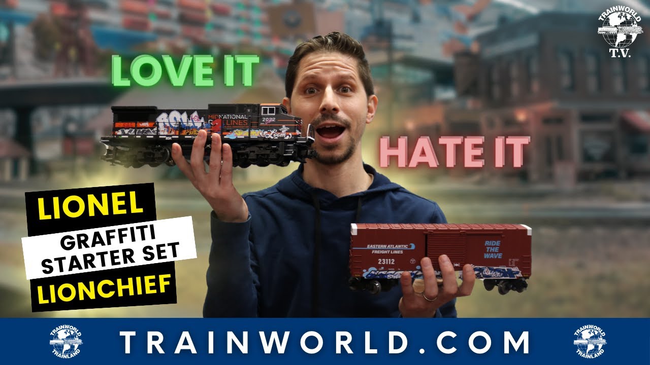 Lionel O Scale Graffiti Lionchief 5.0 Bluetooth Set - YouTube