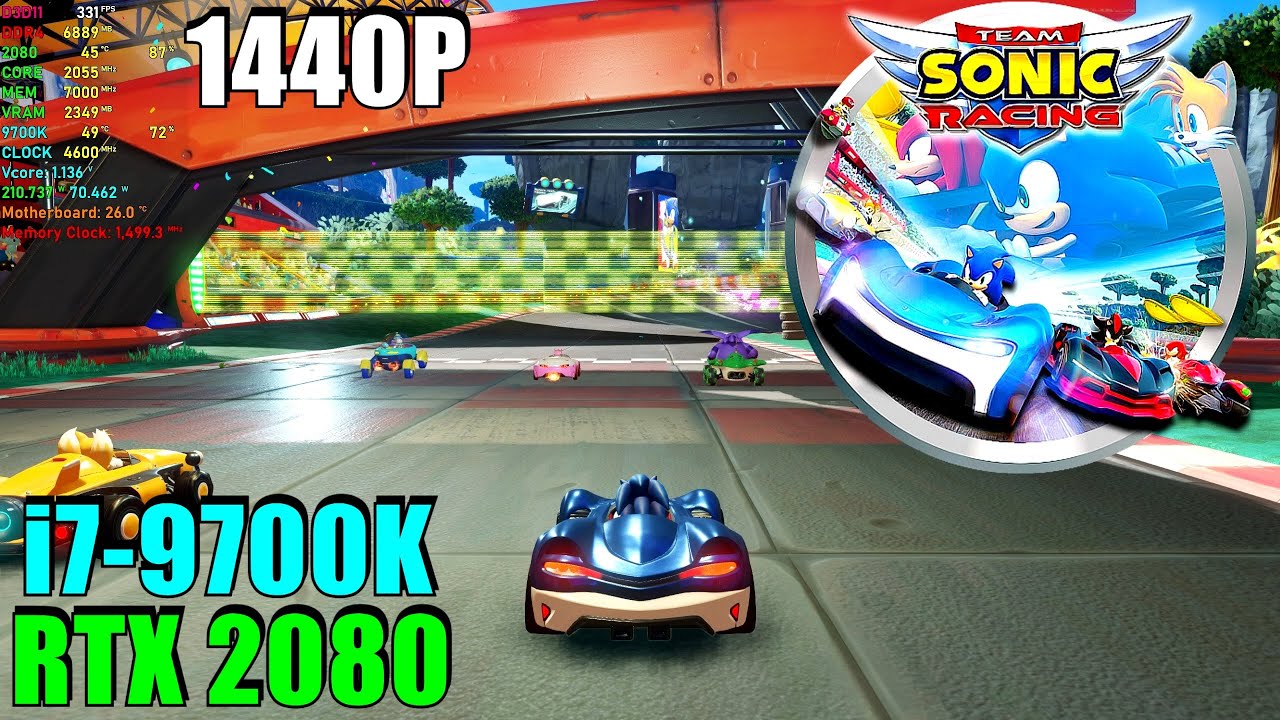 Team Sonic Racing RTX 2080 & 9700K 4.6GHz - Max Settings 1440P - YouTube