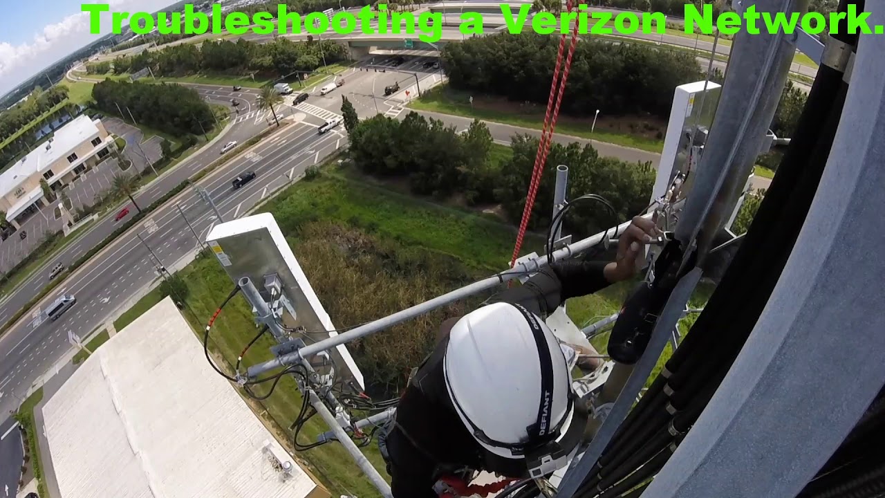 Tower Technician Troubleshooting A Verizon Network - YouTube