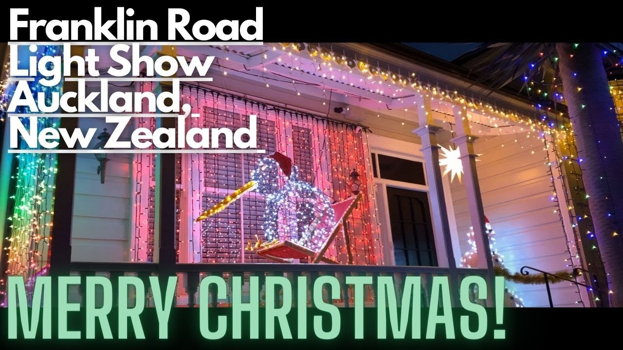 CHRISTMAS In Auckland, New Zealand - Franklin Road Lights | 4K Walking ...