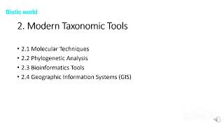 Taxonomic tools in Botany: Classification and Identification Techniques