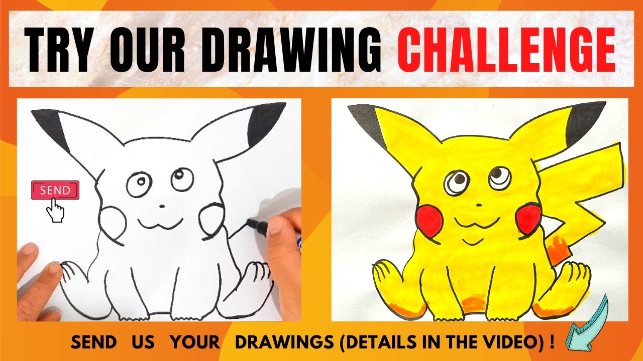 Pikachu Draw & Color | Pokemon Pikachu Drawing How To VIdeo #pikachu # ...