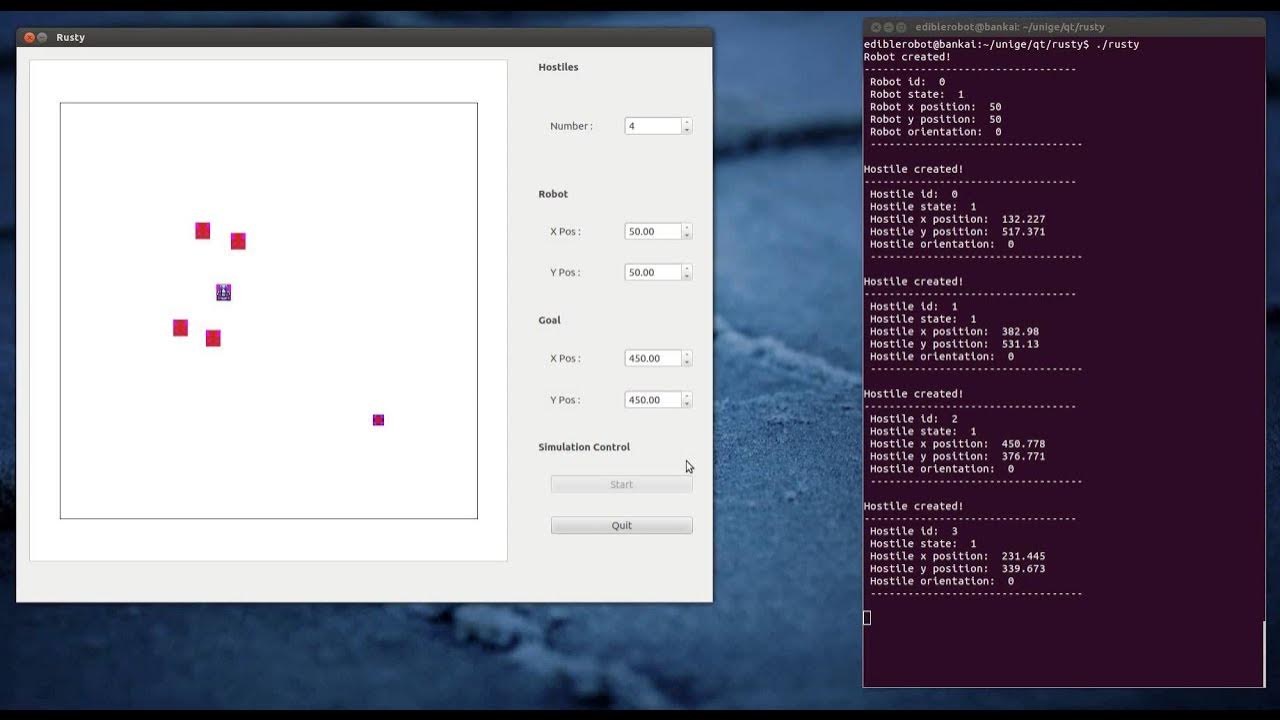 Rusty - Multi-Threaded Robot Simulation Software (C++ / Qt) - YouTube
