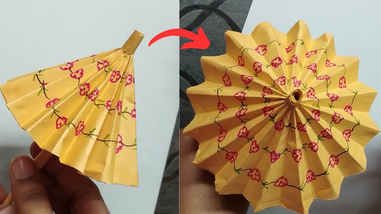 How To Make a Paper Umbrella That Open And Close | mini paper Umbrella ...