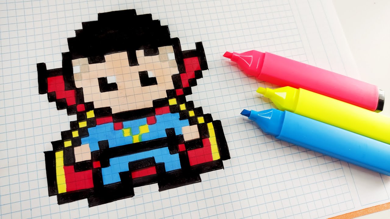 Handmade Pixel Art - How to draw Doctor Strange #pixelart - YouTube