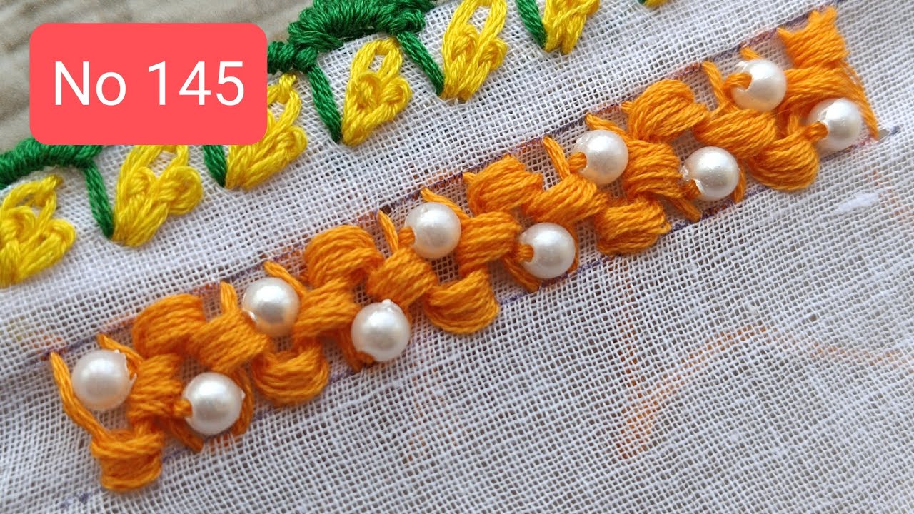 Simple and Cute Border embroidery || Edging Stitch || Bordados ...
