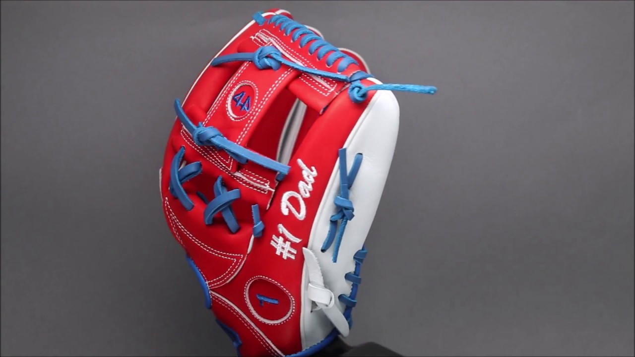 44 Pro Custom Baseball Glove Signature Series Red Royal Blue White I ...