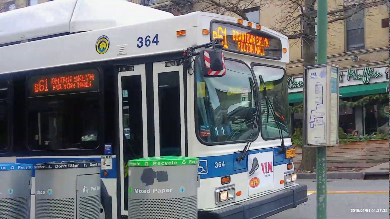 New flyer C40LF bus 364 on the B61 - YouTube