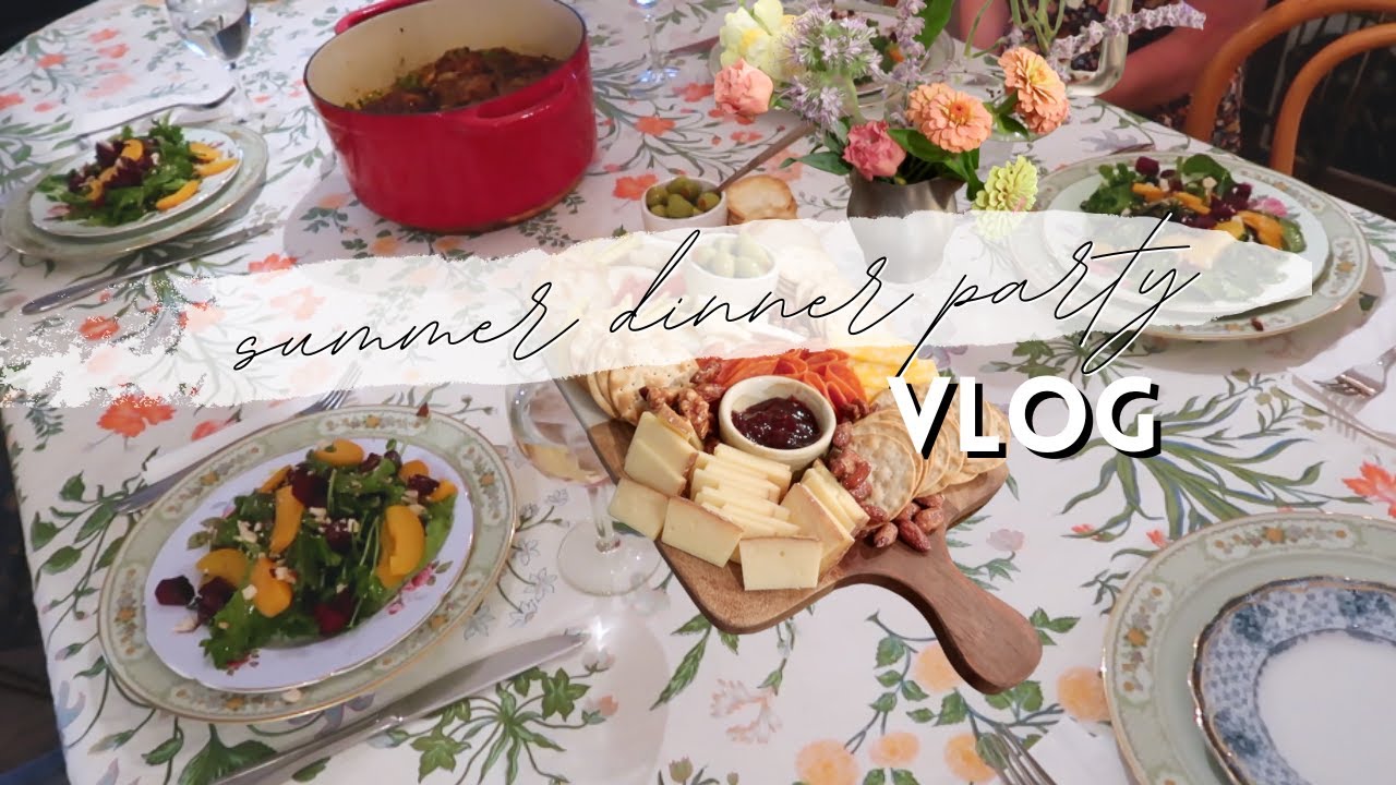 Girls' Night Dinner Party VLOG - YouTube