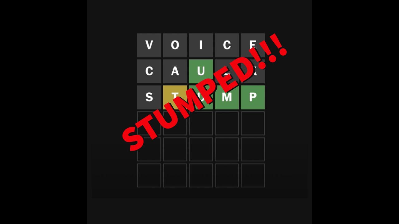 Wordle: STUMPED!!! - YouTube