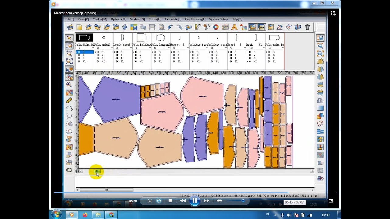 part 7. Marker pola Kemeja yang sudah di grading - YouTube