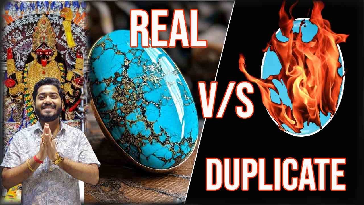 Real v/s Duplicate Firoza How to check || Real Irani Firoza Stone new ...