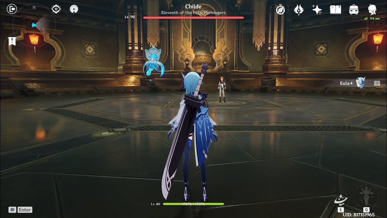 Eula C0 (Using 1 Stars Weapon Claymore) vs Childe【Genshin Impact】 - YouTube