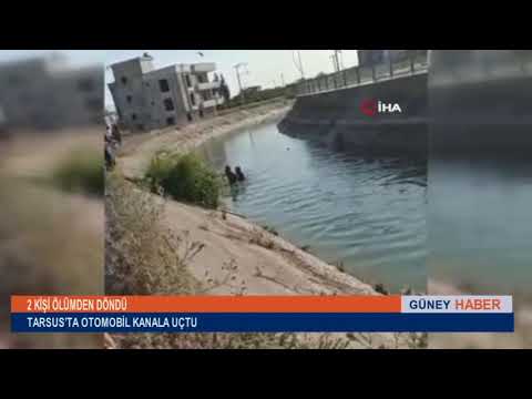 TARSUS'TA OTOMOBİL KANALA UÇTU; 2 KİŞİ ÖLÜMDEN DÖNDÜ