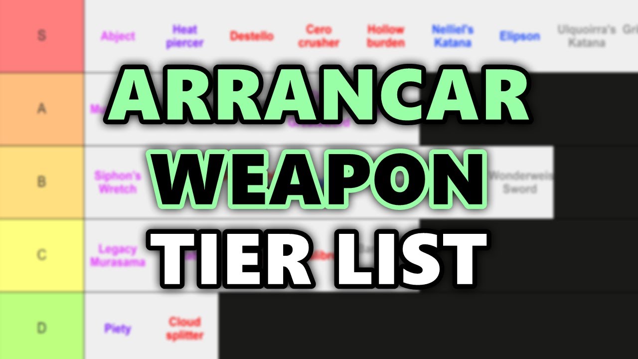 BEST Arrancar WEAPON Tier List | Type Soul - YouTube