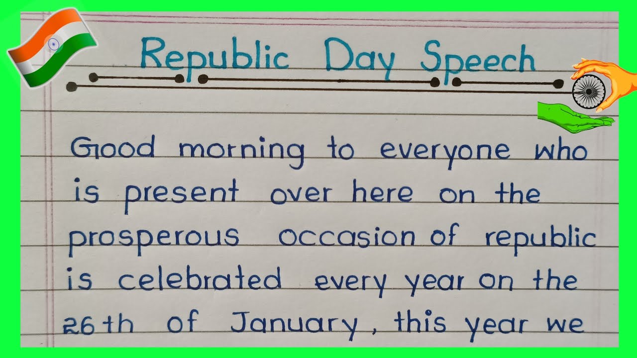 Easy Republic Day Speech In English 2024 / Republic Day Speech In ...