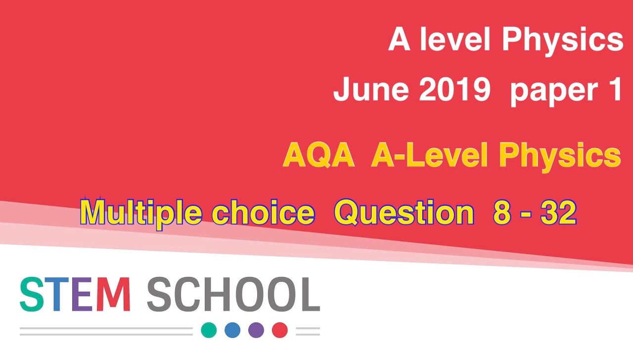 AQA - A level Physics - Past paper June - 2019 - Paper - 1 - Questions ...